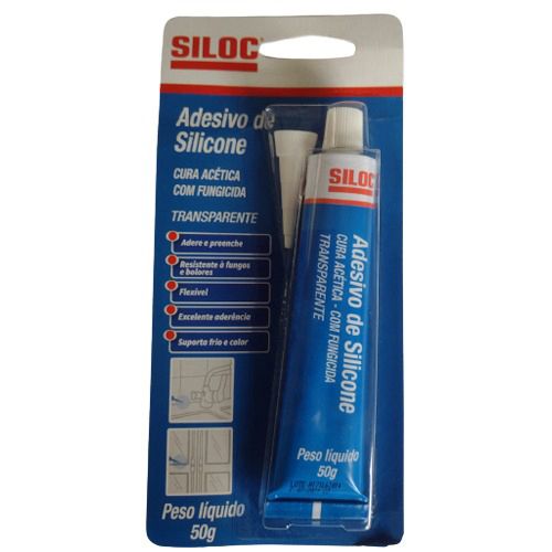 SILICONE ACETICO TRANSPARENTE 50GR BLISTER SILOC