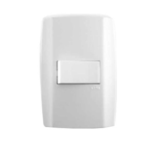 CONJUNTO BRANCO SLIM MODULAR 1 INTERRUPTOR SIMPLES HORIZONTAL 80173 ILUMI