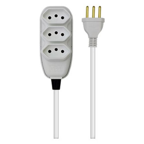 EXTENSAO 3 PINOS 10 METROS 10A BRANCO 172001 ILUMI