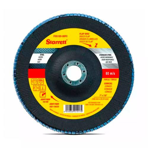 DISCO FLAP FIBRA 4.1/2" 80GR STARRETT