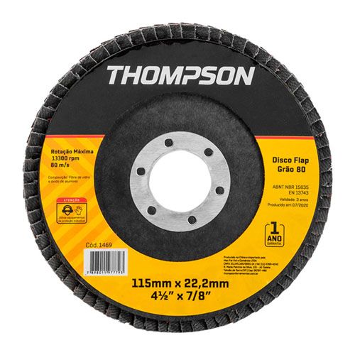 DISCO FLAP FIBRA 4.1/2" 100GR THOMPSON