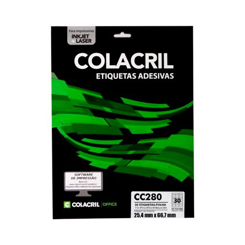 ETIQUETA CA4260 38,1X63,5X3 25FLS COLACRIL