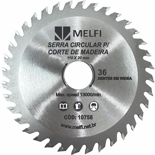 DISCO SERRA CIRCULAR WIDEA 4.3/8 36 DENTES MELFI
