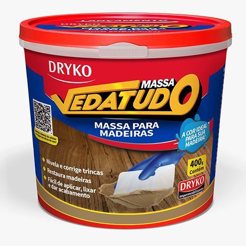 MASSA PARA MADEIRA 400G IMBUIA VEDATUDO