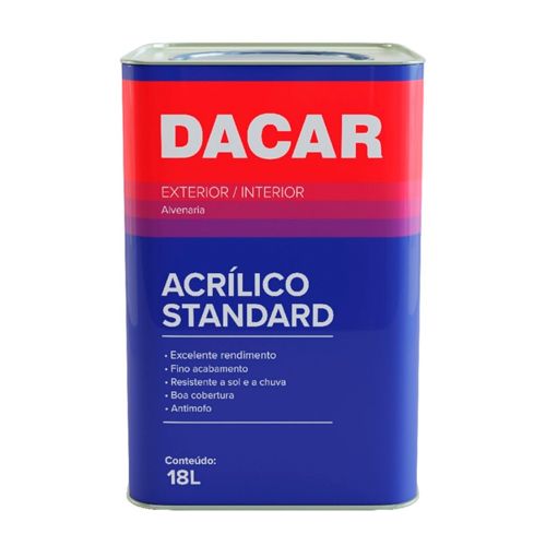 TINTA ACRILICA STANDARD FOSCO 18L CROMO DACAR