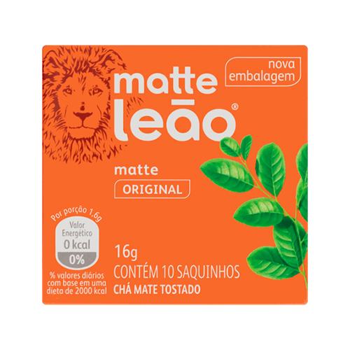 CHA MATTE ORIGINAL CAIXA COM 16G LEAO